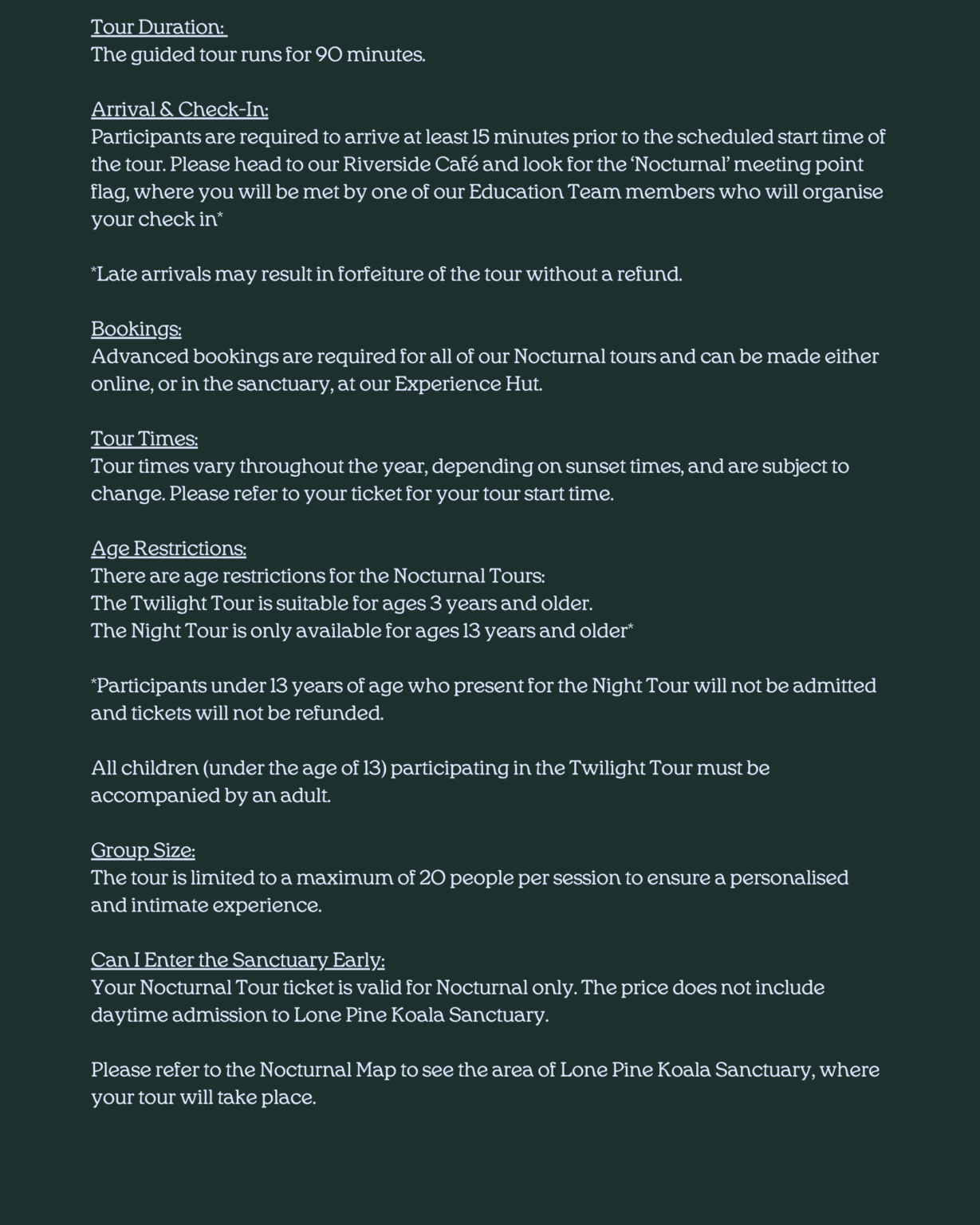 Nocturnal Night Tours – Discover Your Sanctuary at Night | Lone Pine Koala Sanctuary